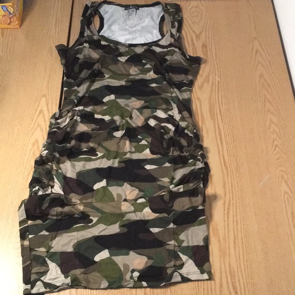 VENUS | Dresses | New Womens Sexy Venus Camo Print Ruched Dress ...